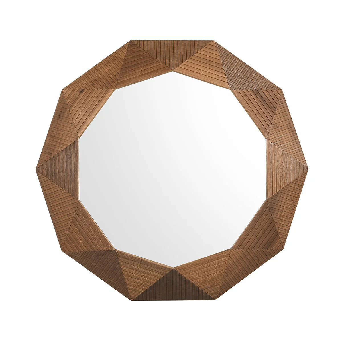 Santa Barbara Solid Wood Round Mirror | Natural Elegant Wall Décor ...