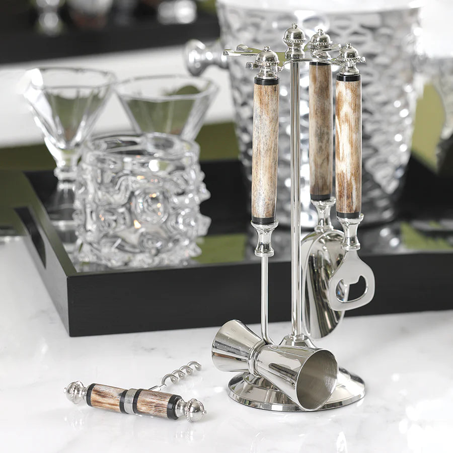 Five Piece Bone Handle Bar Tool Set | Luxe Cocktail Crafting Kit ...